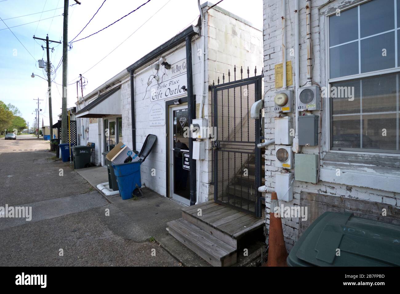 Back Alley photo from the small town of Foley, Alabama, USA Stock Photo ...