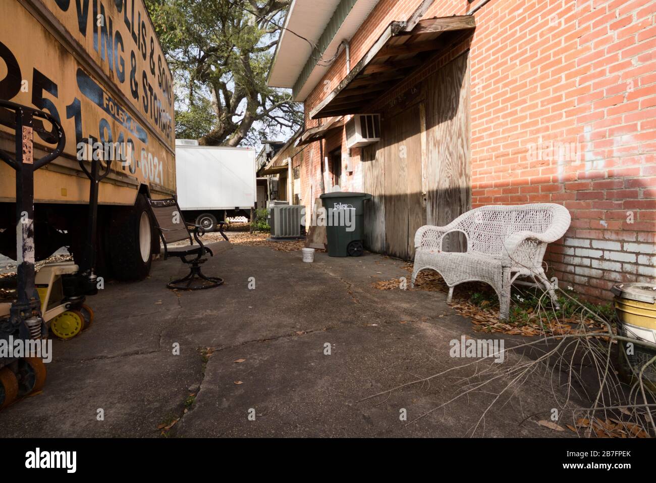 Back Alley photo from the small town of Foley, Alabama, USA Stock Photo ...
