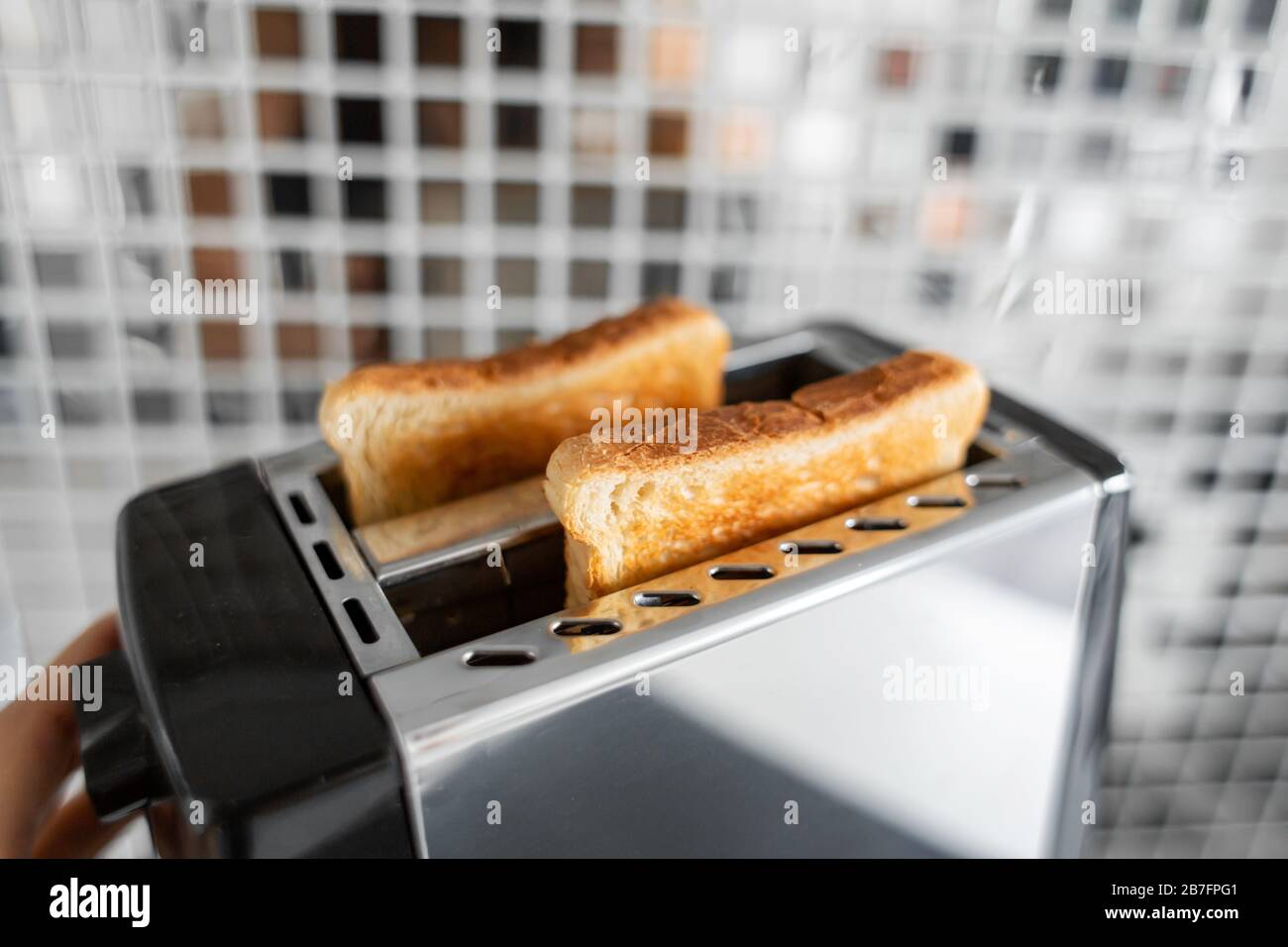 Breakfast toast. Toast bread close up Stock Photo - Alamy