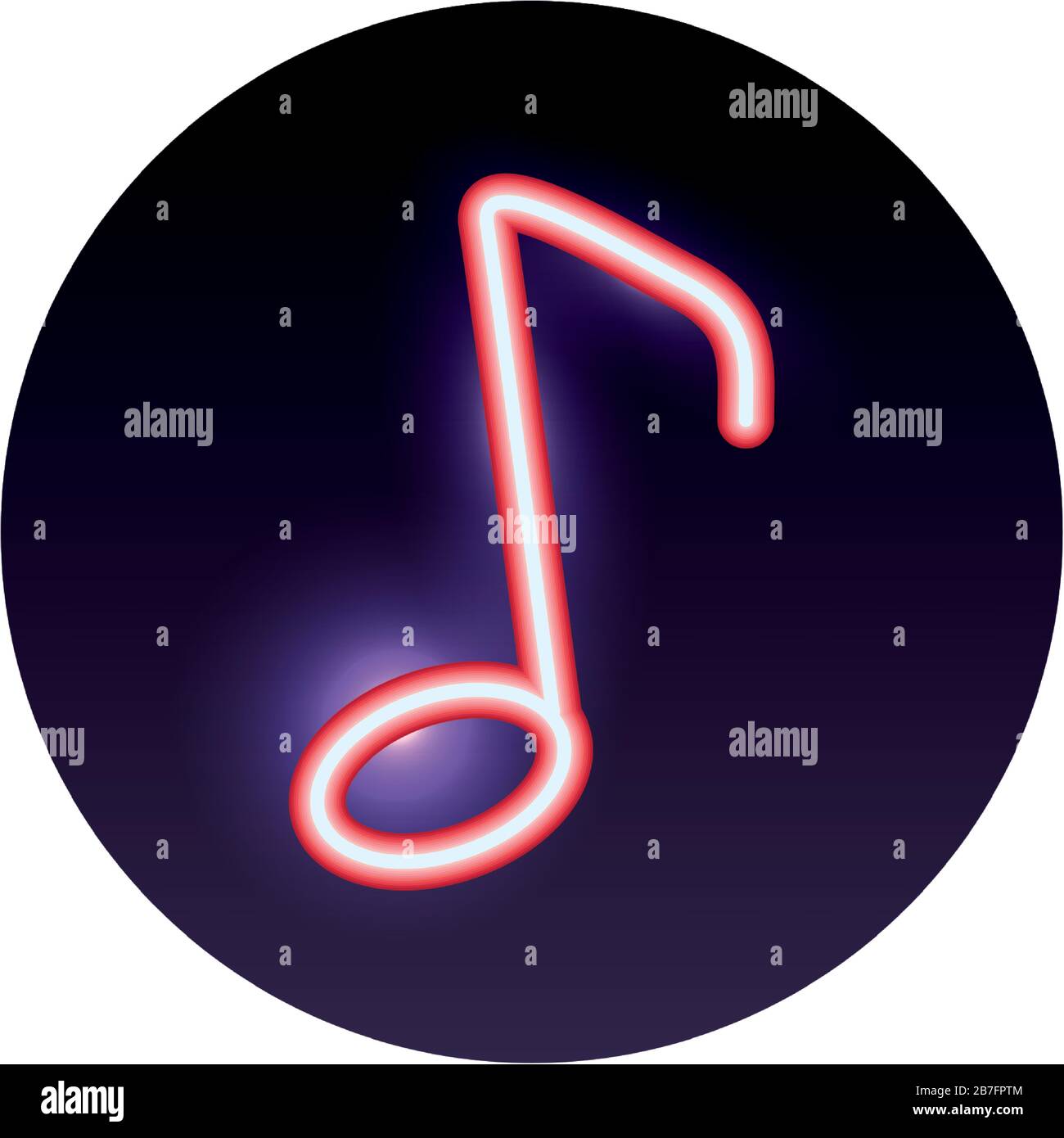 music note neon light icon Stock Vector Image & Art - Alamy