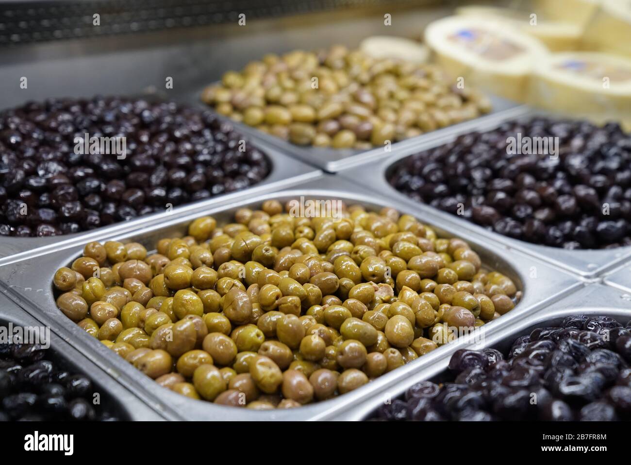 Olives close up at a market in Istanbul, Turkey stock photo Stock Photo ...