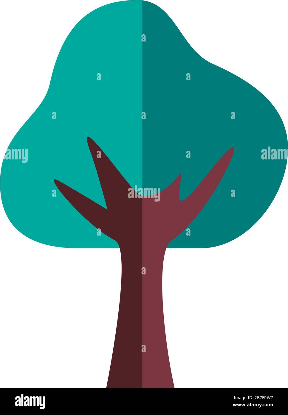 tree plant forest flat style icon Stock Vector Image & Art - Alamy