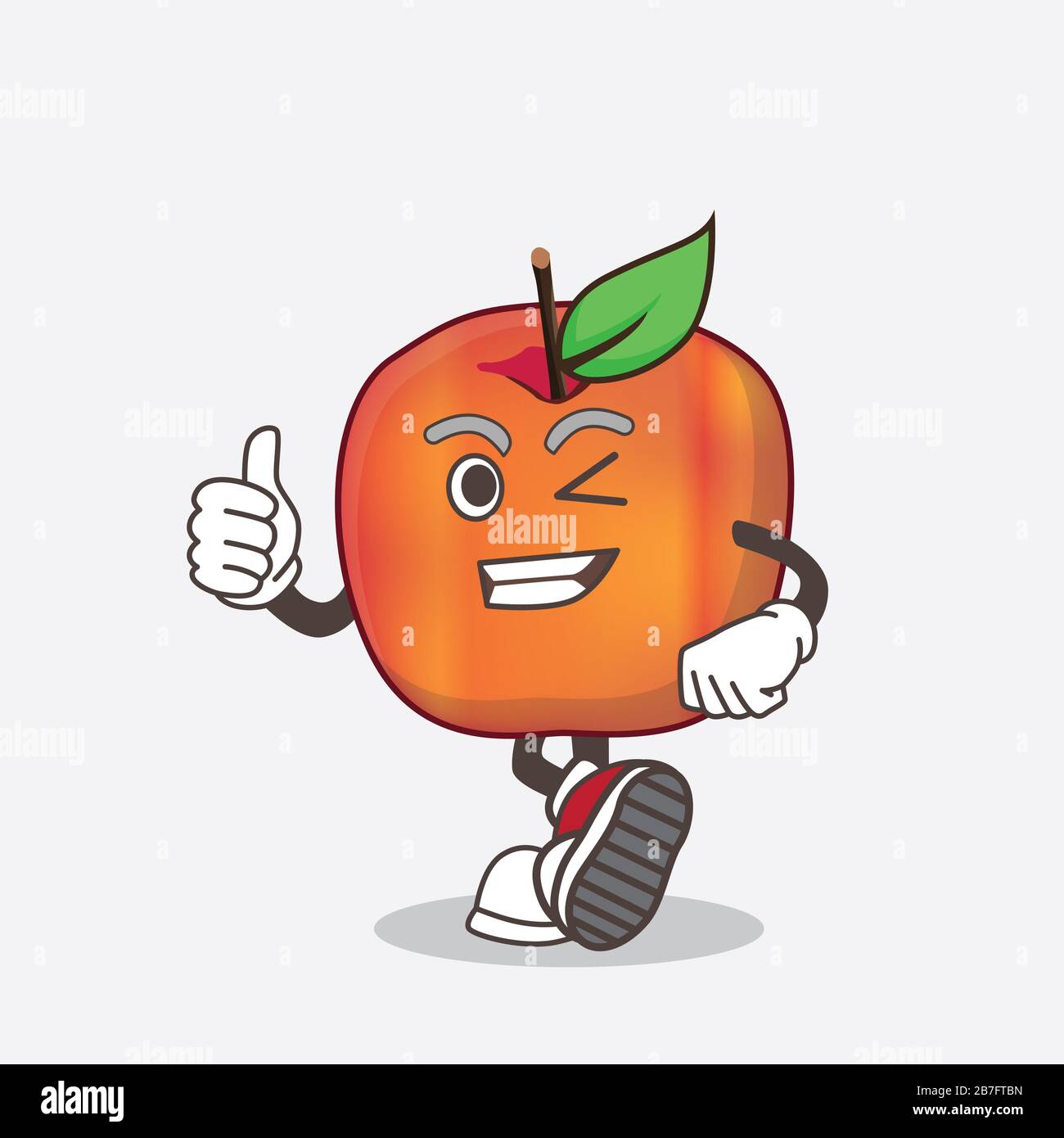 A picture of Honeycrisp Apple cartoon mascot character making Thumbs up ...