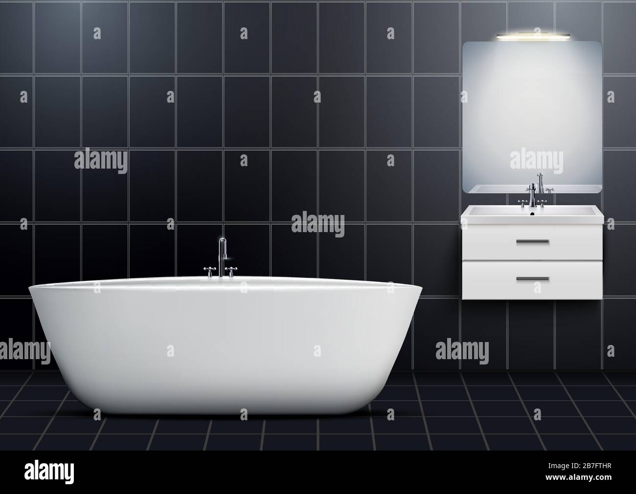 Mirror wall dark Stock Vector Images - Alamy