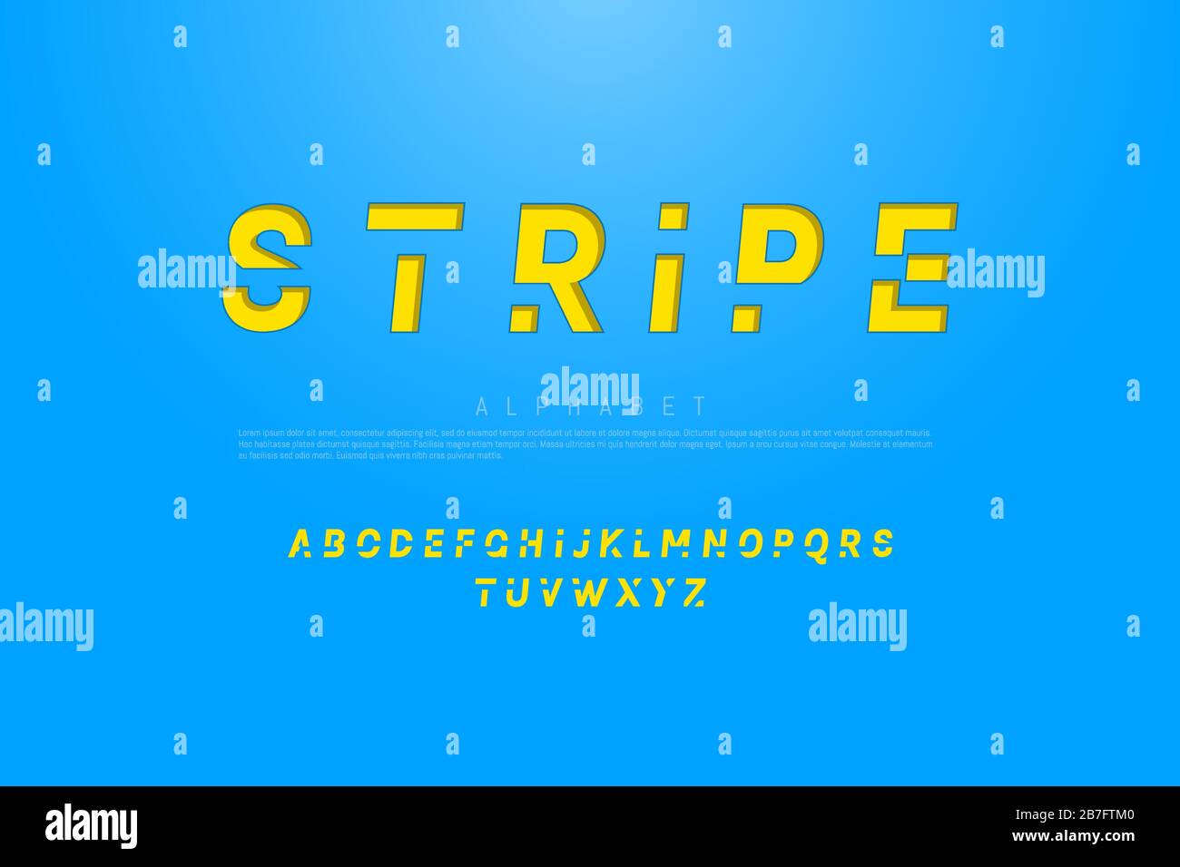 Trendy creative stripe theme alphabet font set Stock Vector Image & Art ...