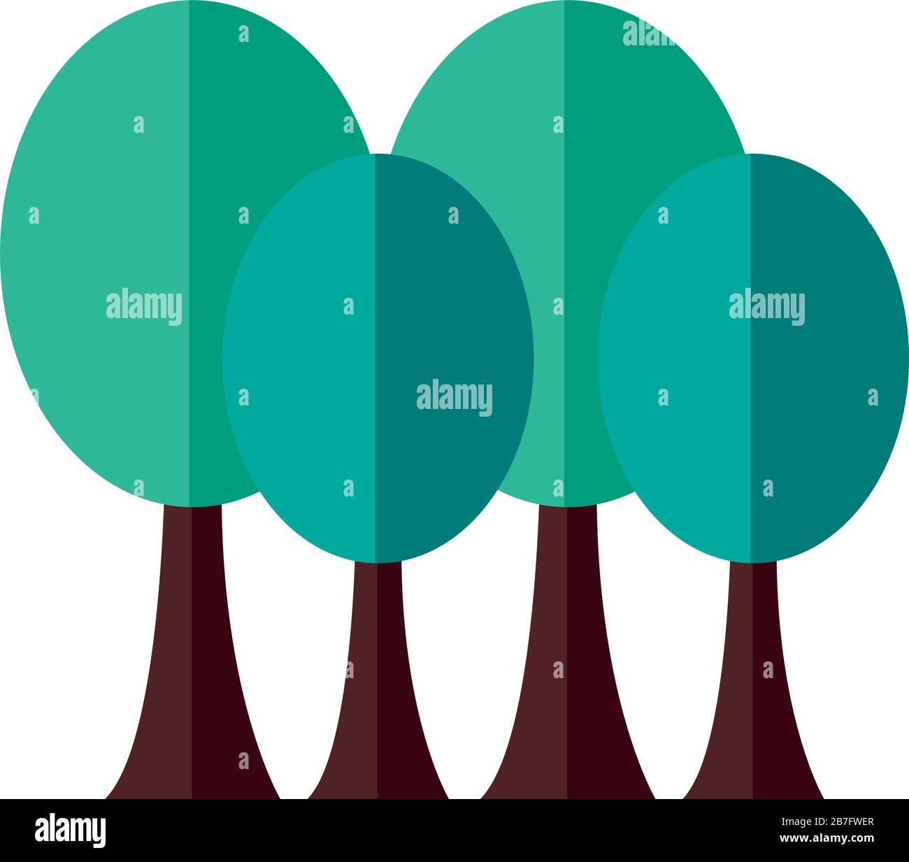 trees plants forest flat style icon Stock Vector Image & Art - Alamy