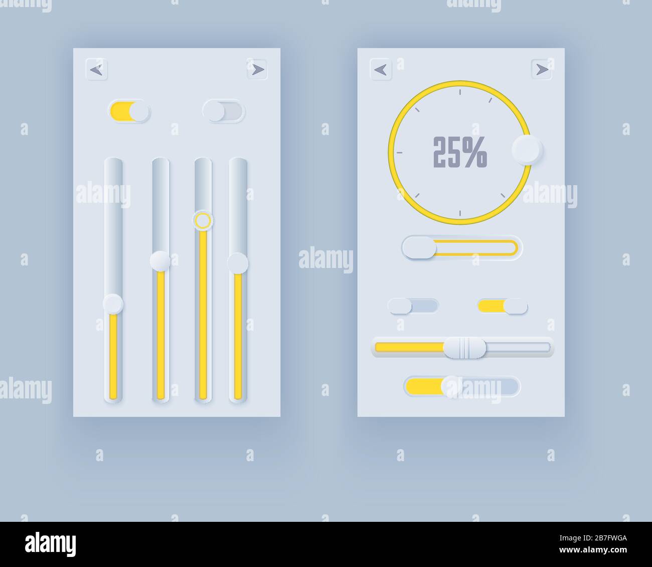 Neumorph UI kit Stock Vector Image & Art - Alamy