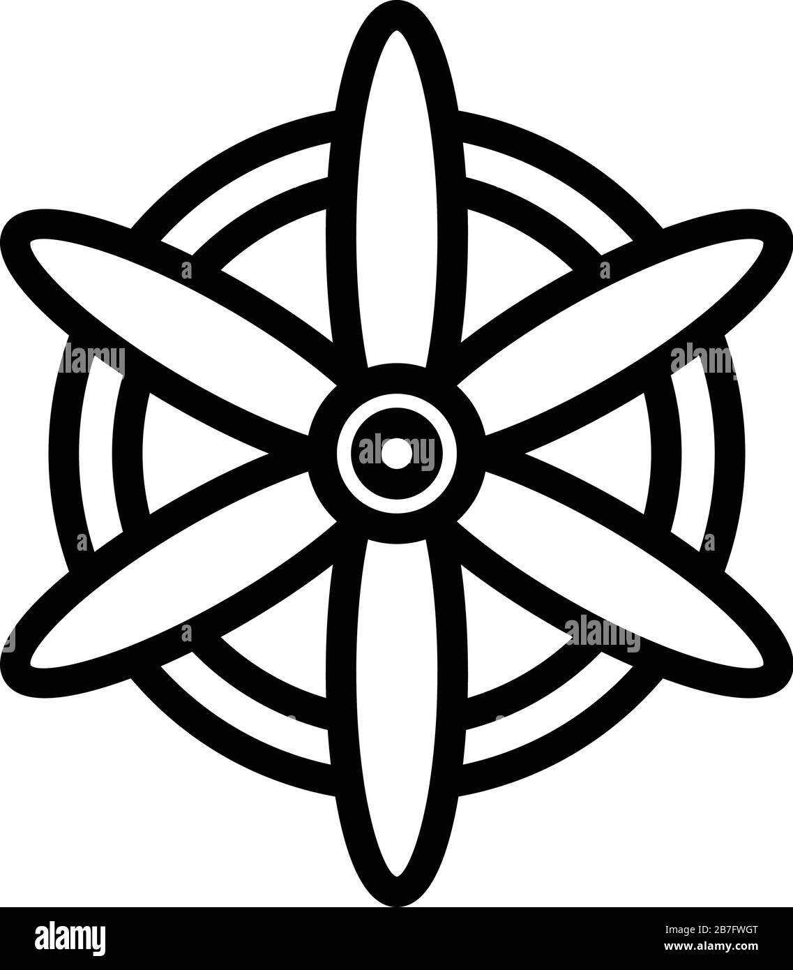 Aircraft blades icon, outline style Stock Vector Image & Art - Alamy