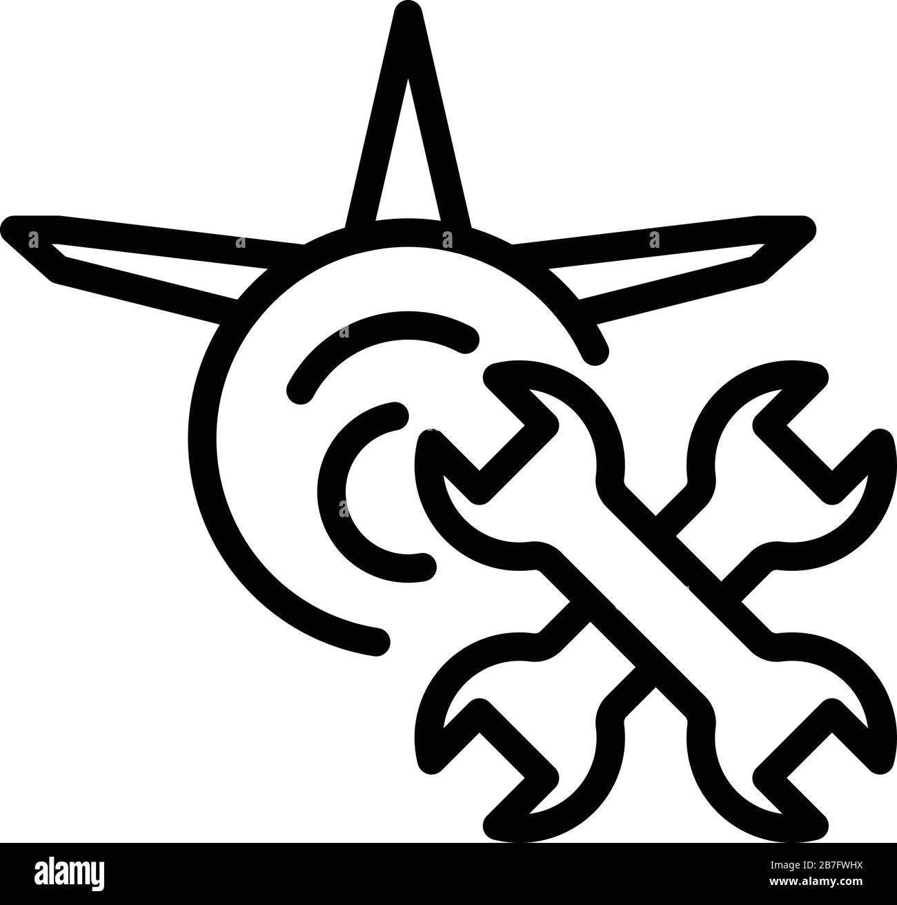 Undercarriage airplane and person Stock Vector Images - Alamy