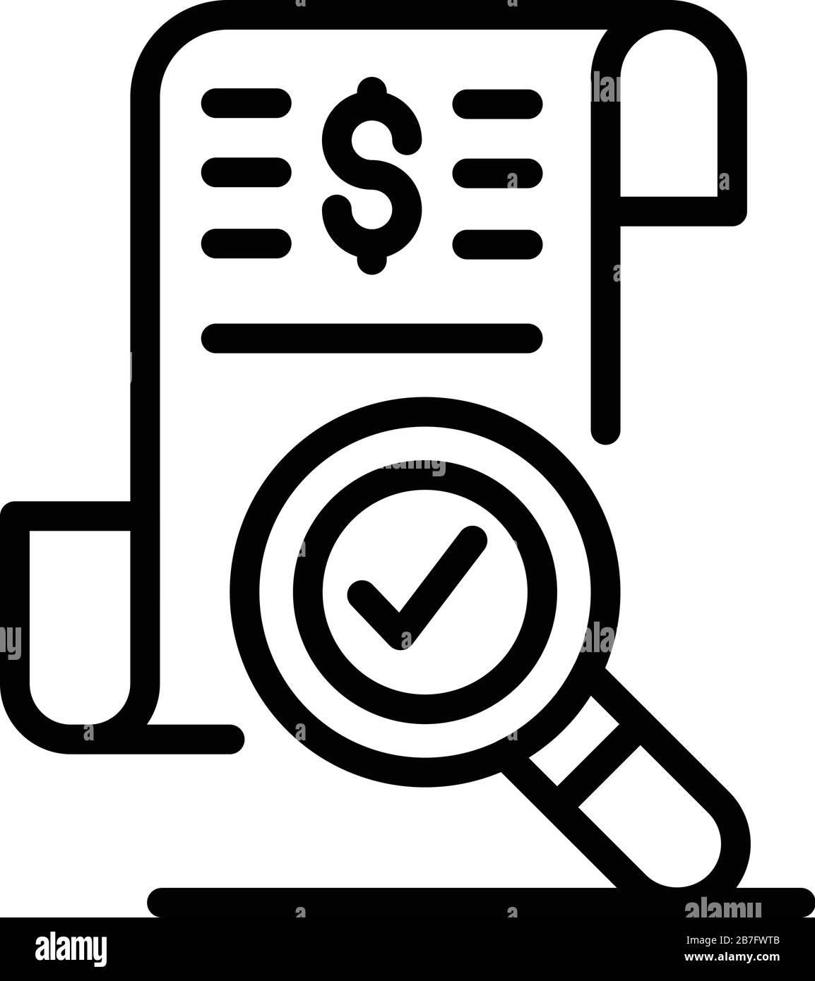 Audit money paper icon, outline style Stock Vector Image & Art - Alamy