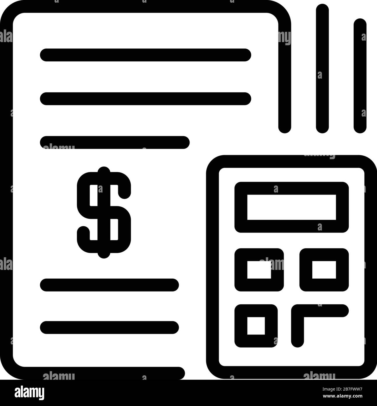 Financial papers icon, outline style Stock Vector Image & Art - Alamy