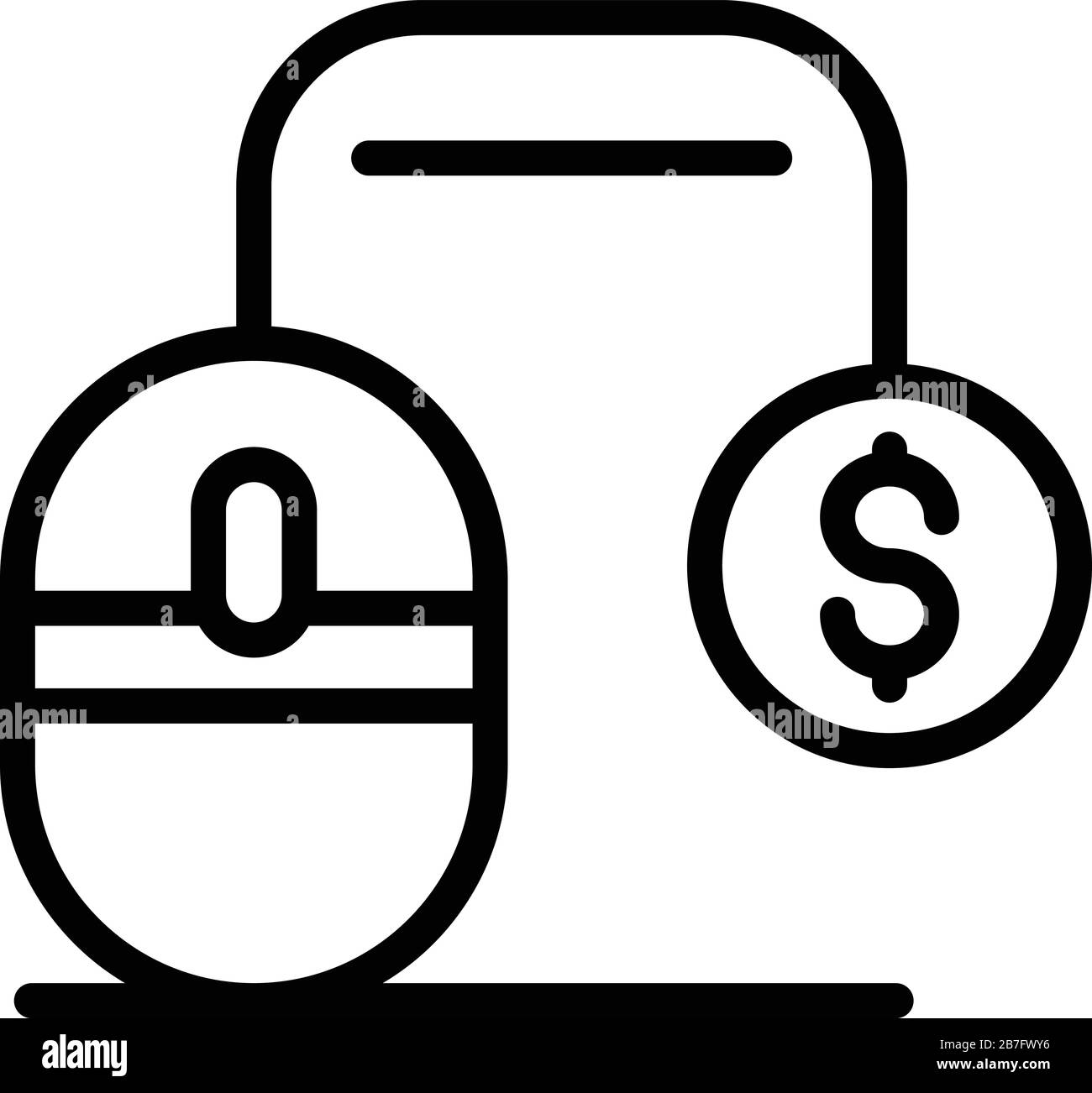 Mouse money icon, outline style Stock Vector Image & Art - Alamy