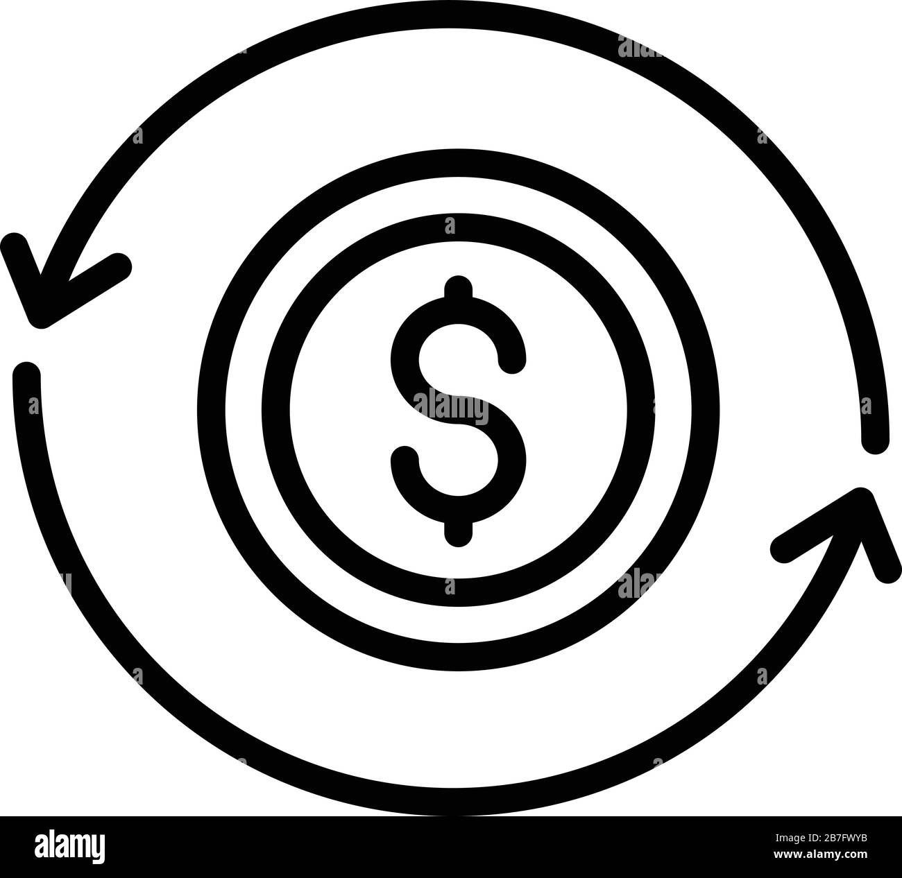 Money convert icon, outline style Stock Vector Image & Art - Alamy