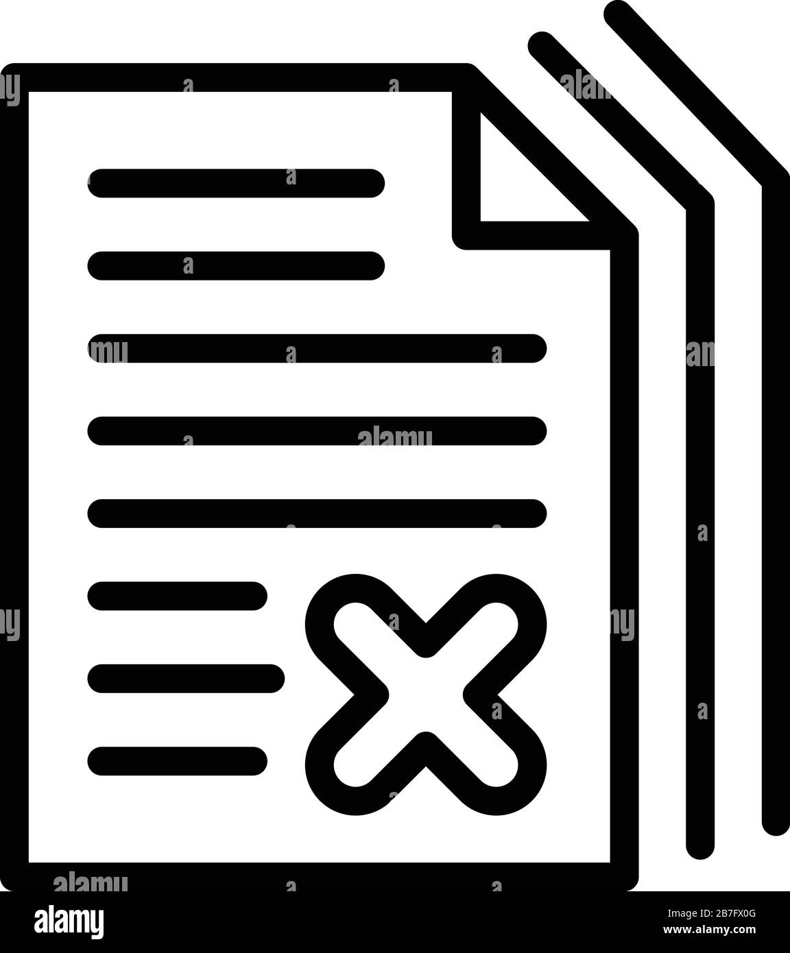 Cancel papers icon, outline style Stock Vector Image & Art - Alamy