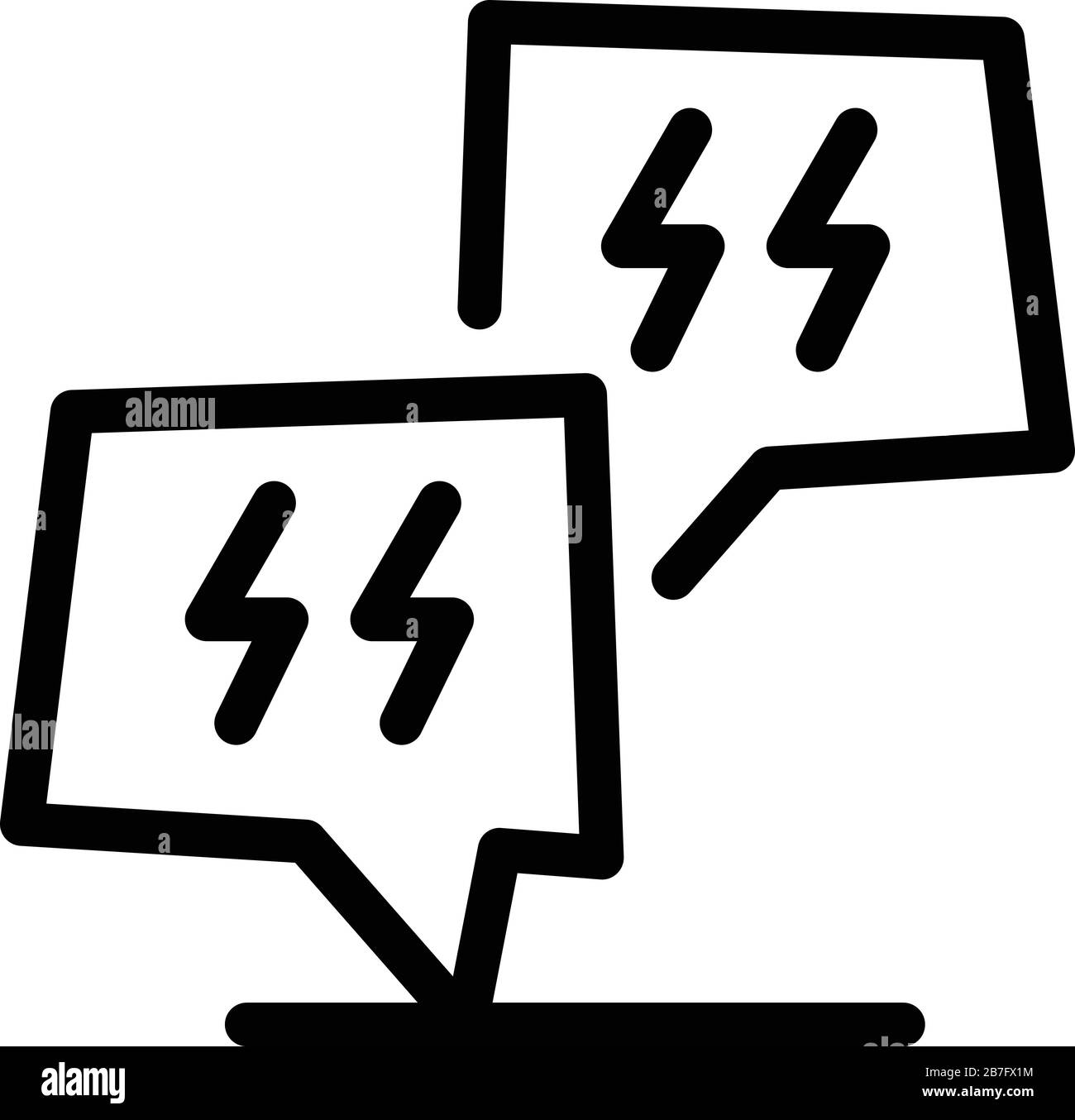 Bad stress icon outline Black and White Stock Photos & Images - Alamy