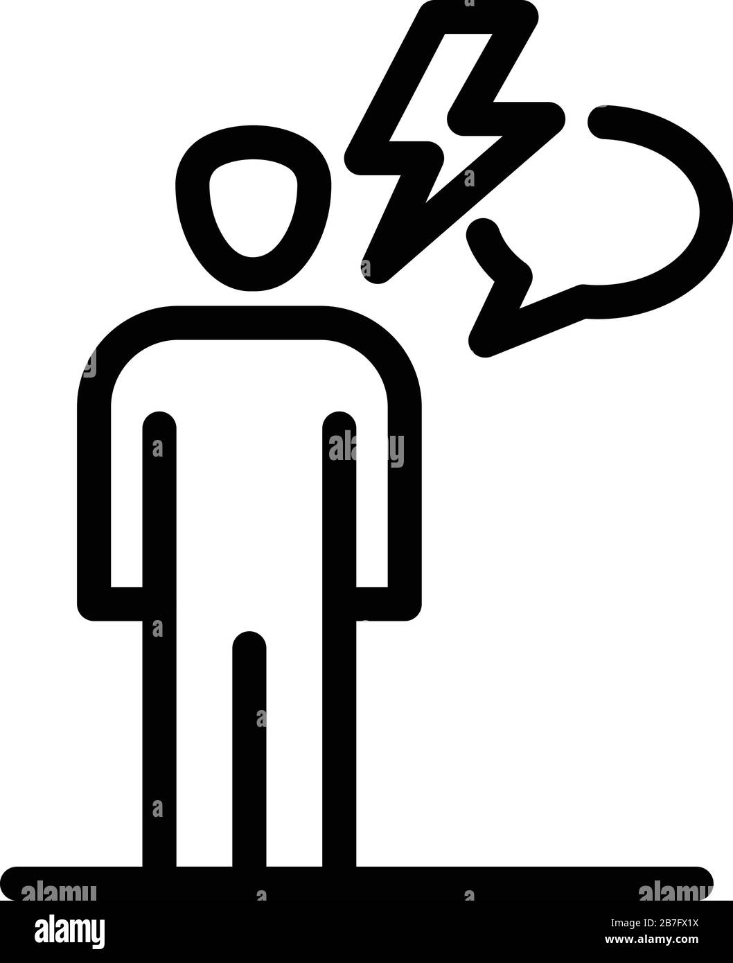 Mood man stress icon, outline style Stock Vector Image & Art - Alamy