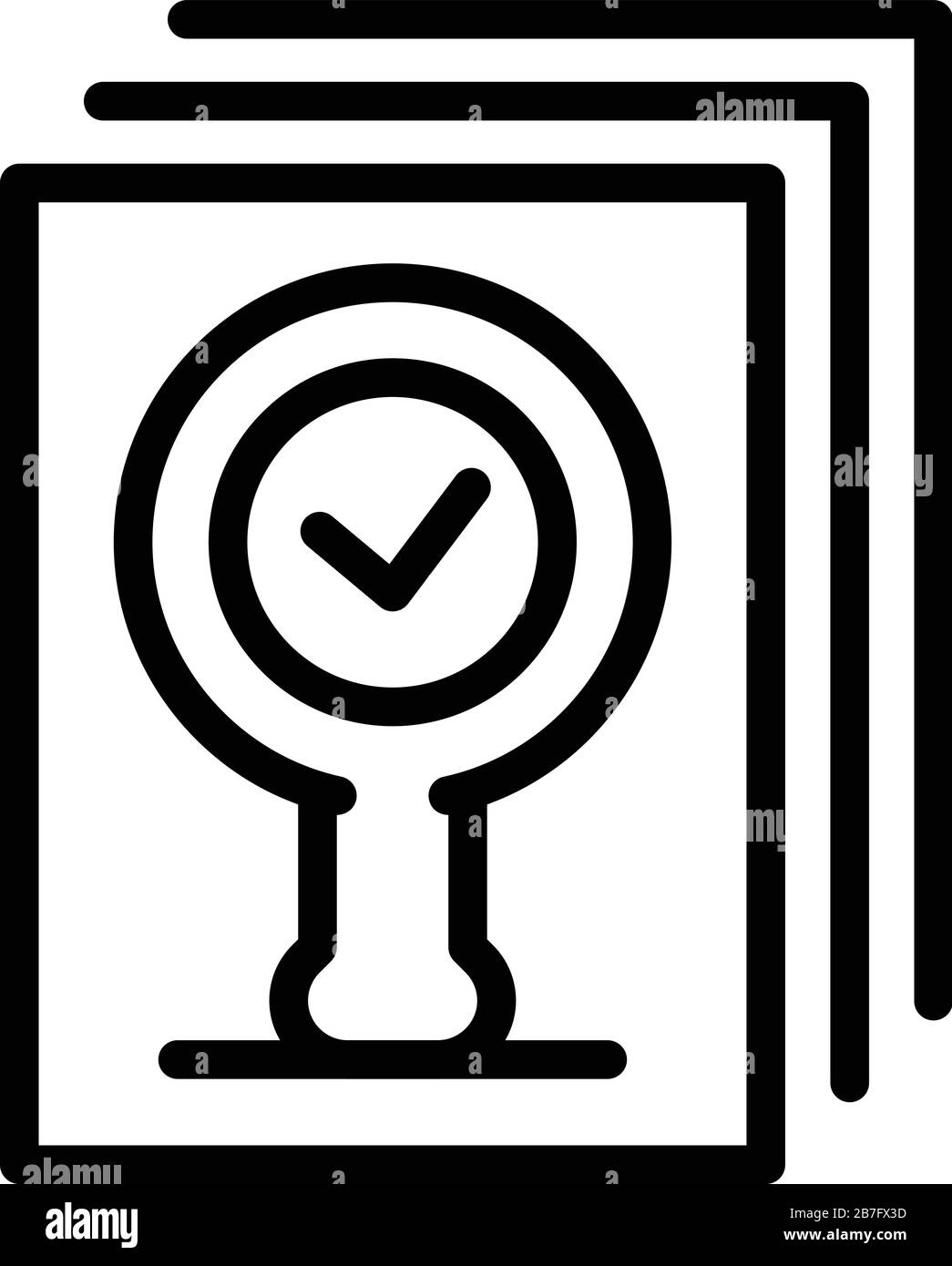 Approved office papers icon, outline style Stock Vector Image & Art - Alamy