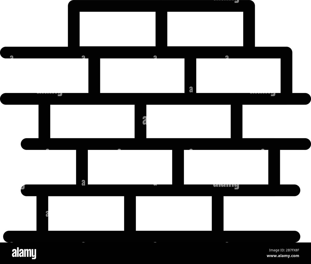 Brick wall icon, outline style Stock Vector Image & Art - Alamy