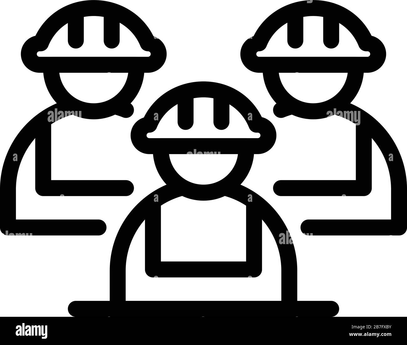 Construction group people icon, outline style Stock Vector Image & Art ...