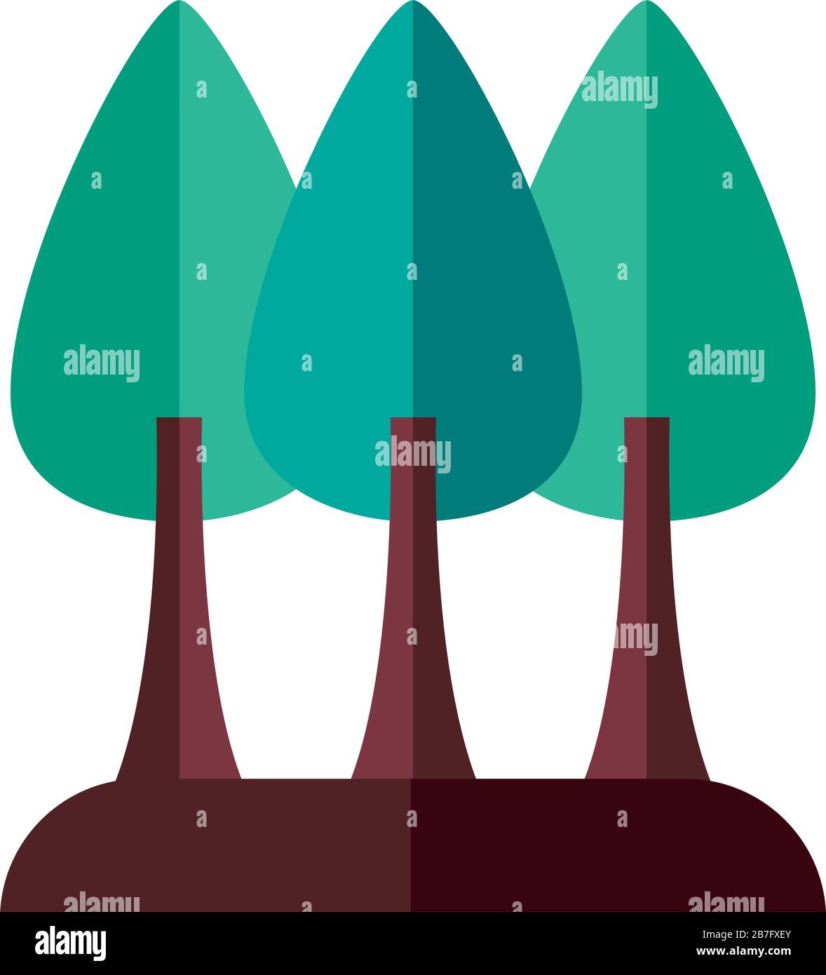 pines trees plants forest flat style icon Stock Vector Image & Art - Alamy