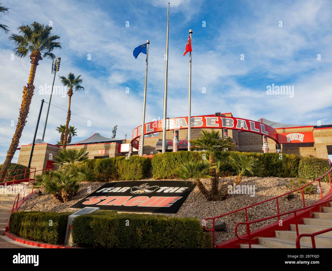 Las Vegas, FEB 27, 2020 - Exterior view of the Earl E. Wilson, Baseball ...