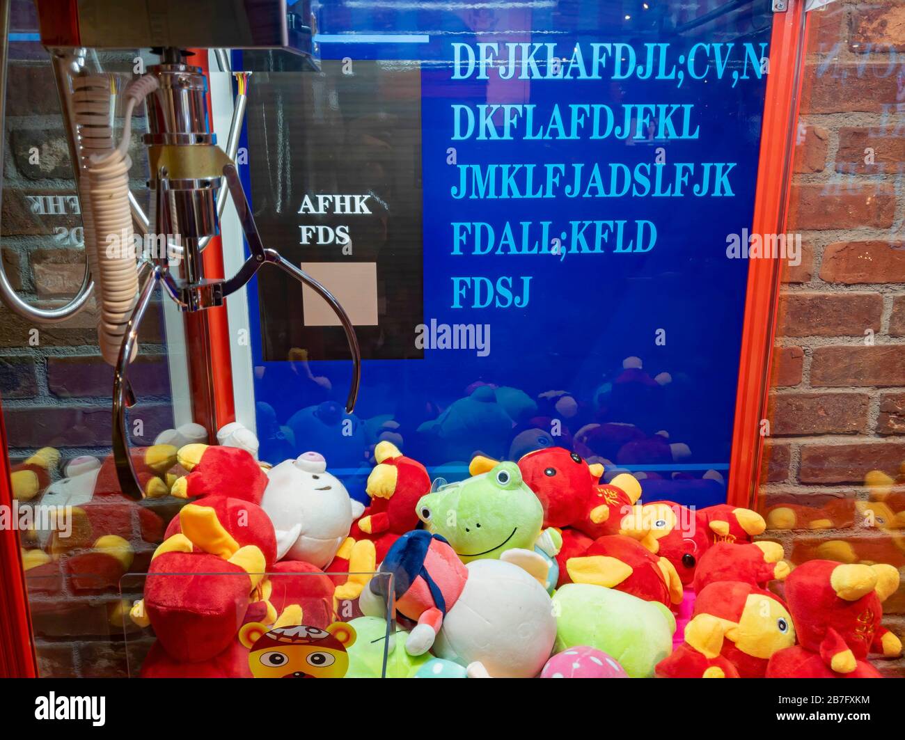 Las Vegas, FEB 27, 2020 - Interior view of a store with claw machine ...