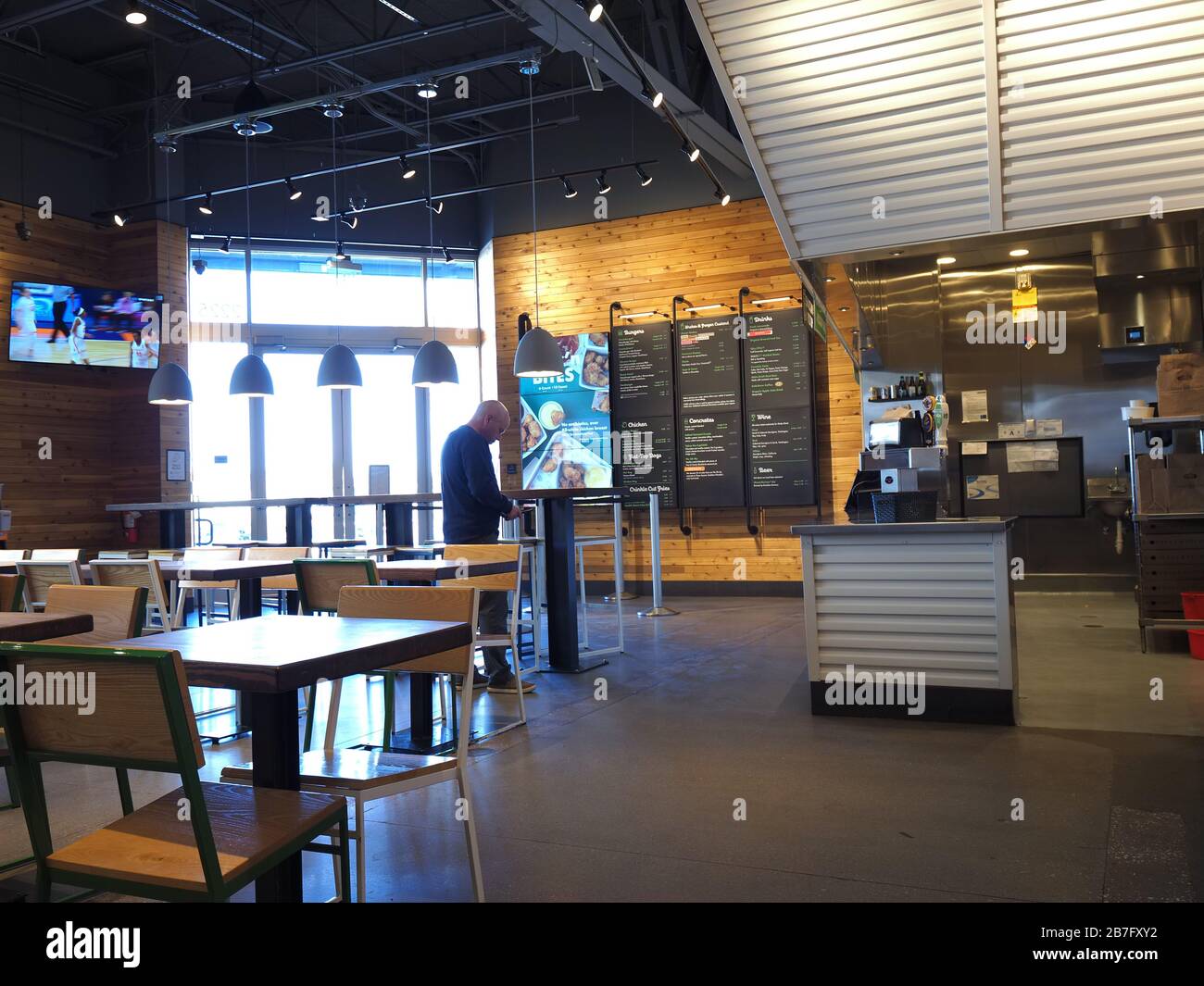 Las Vegas, MAR 1, 2020 - Interior view of the famous Shake Shack ...