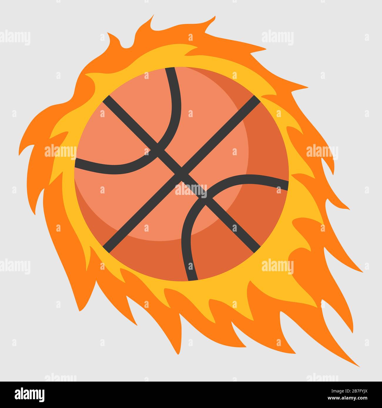 Flaming basketball cartoon hi-res stock photography and images - Alamy