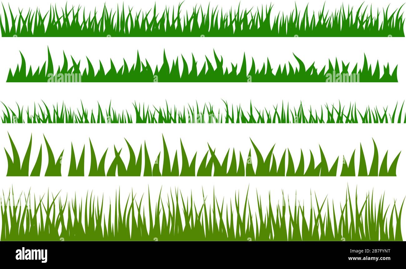 Green grass vector set Stock Vector Image & Art - Alamy