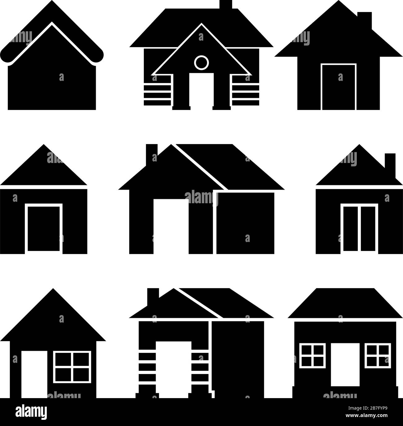 Set of house icons Stock Vector Image & Art - Alamy