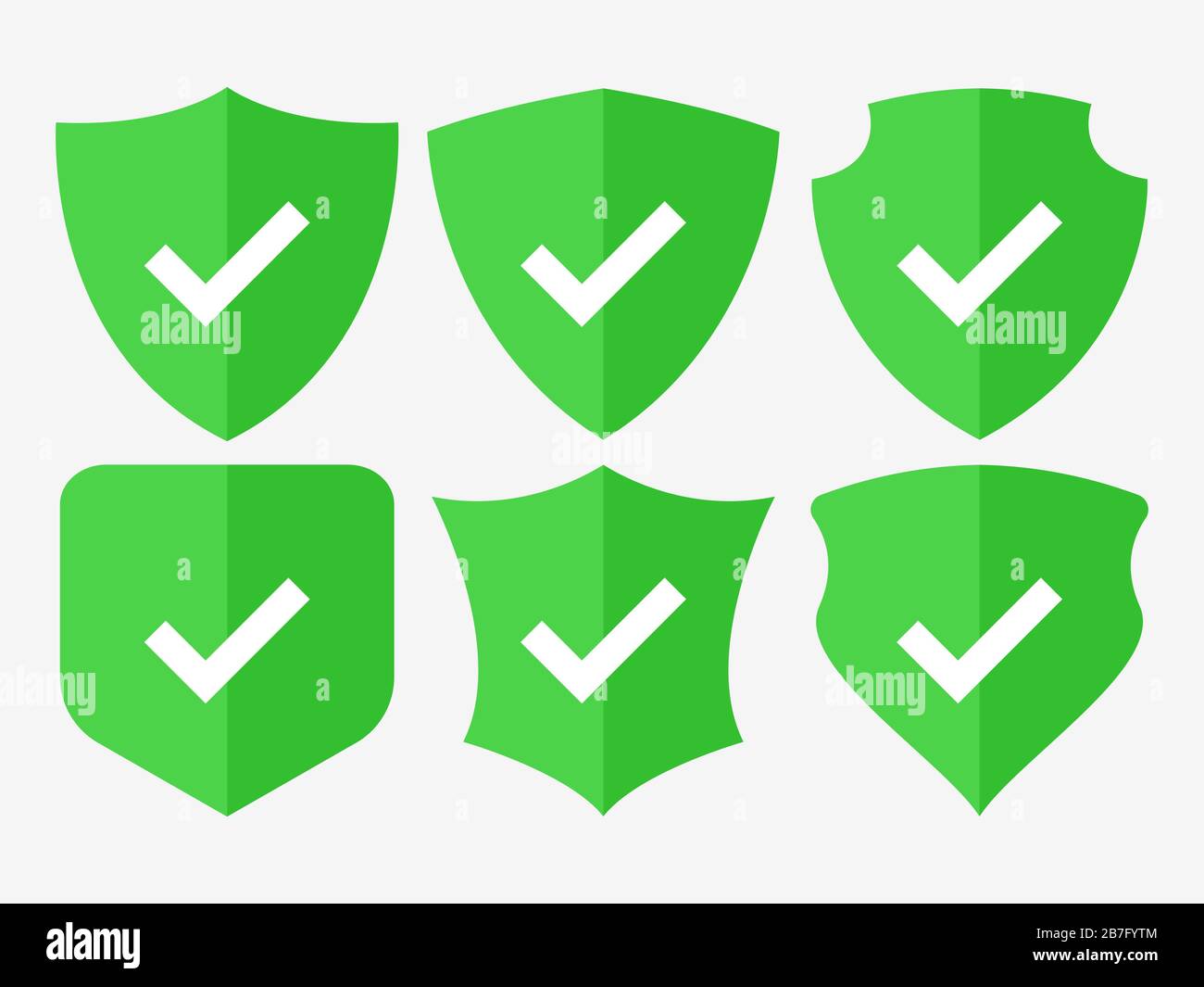 Green shield check mark icons hi-res stock photography and images - Alamy