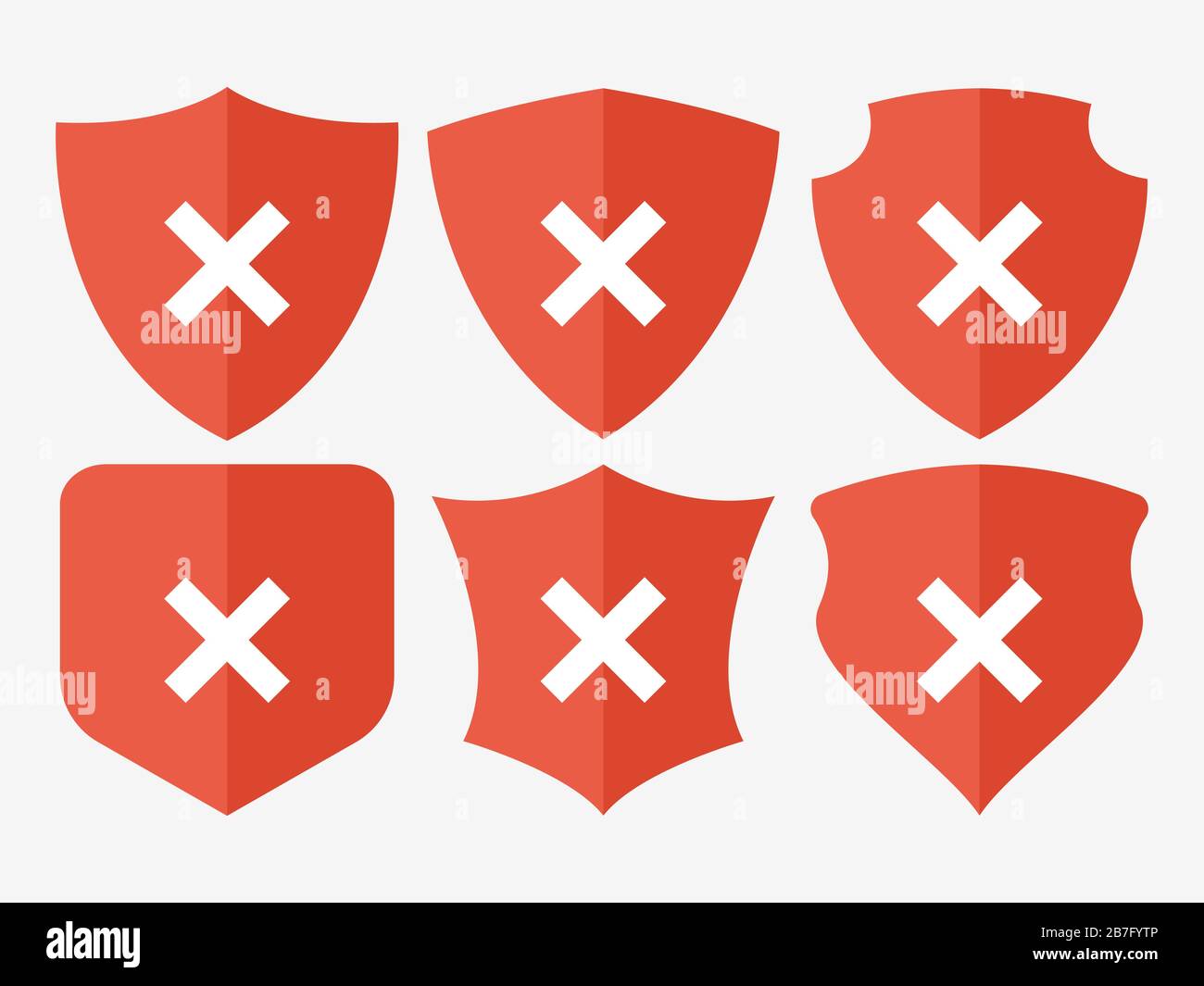 Red cancel icon white Stock Vector Images - Alamy