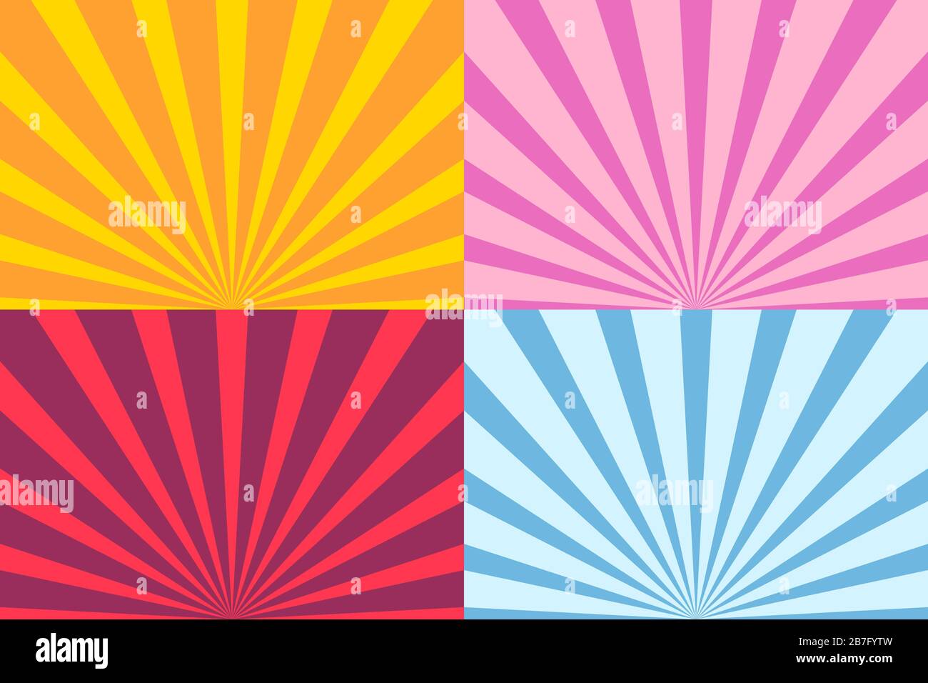 Red yellow blue radial sunburst Stock Vector Images - Alamy