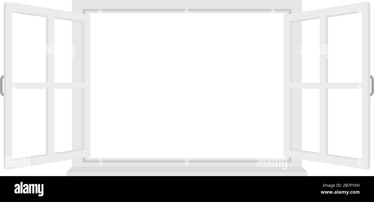 Open window isolated on white background Stock Vector Image & Art - Alamy