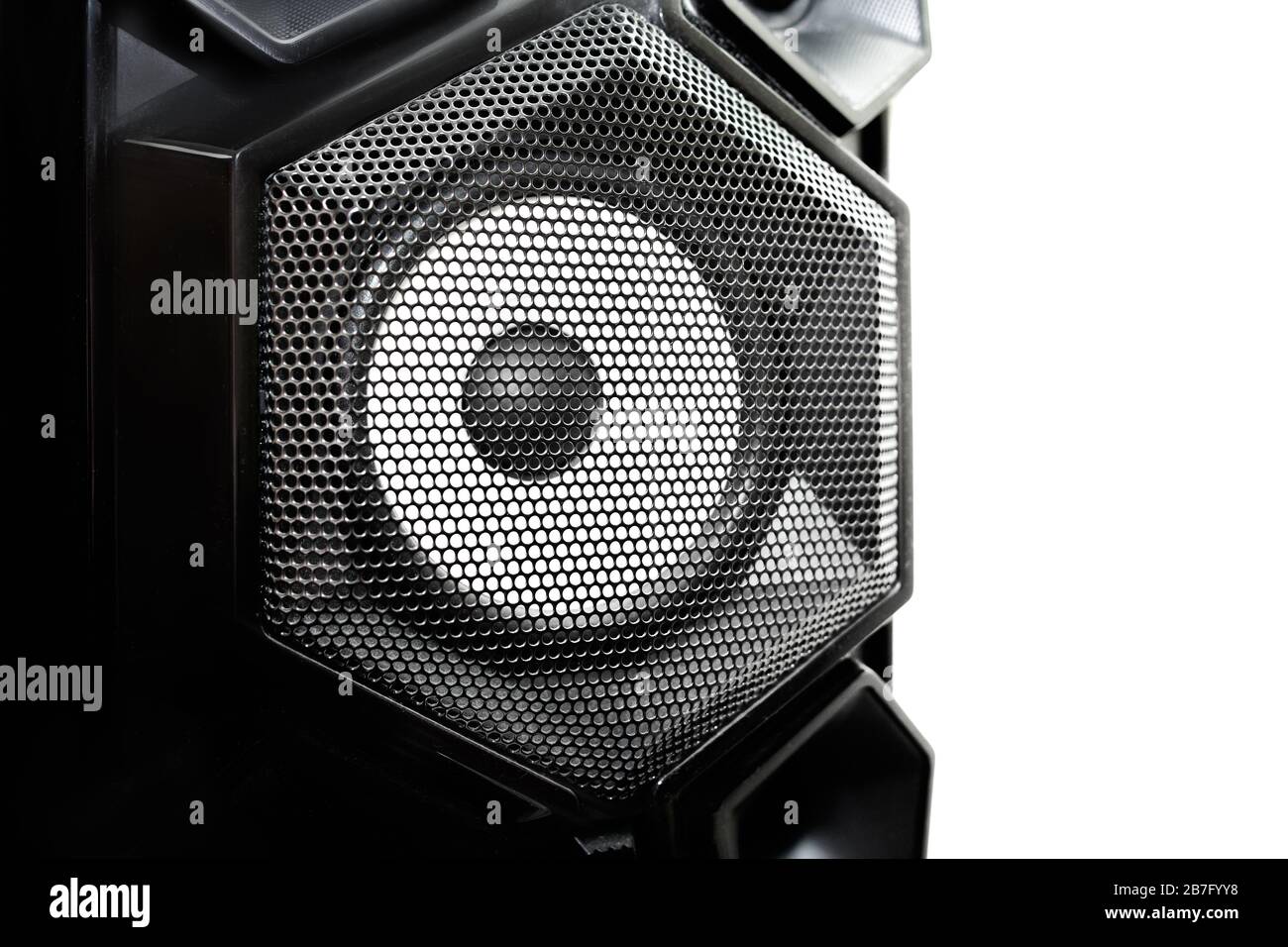 audio speaker on a white background Stock Photo - Alamy