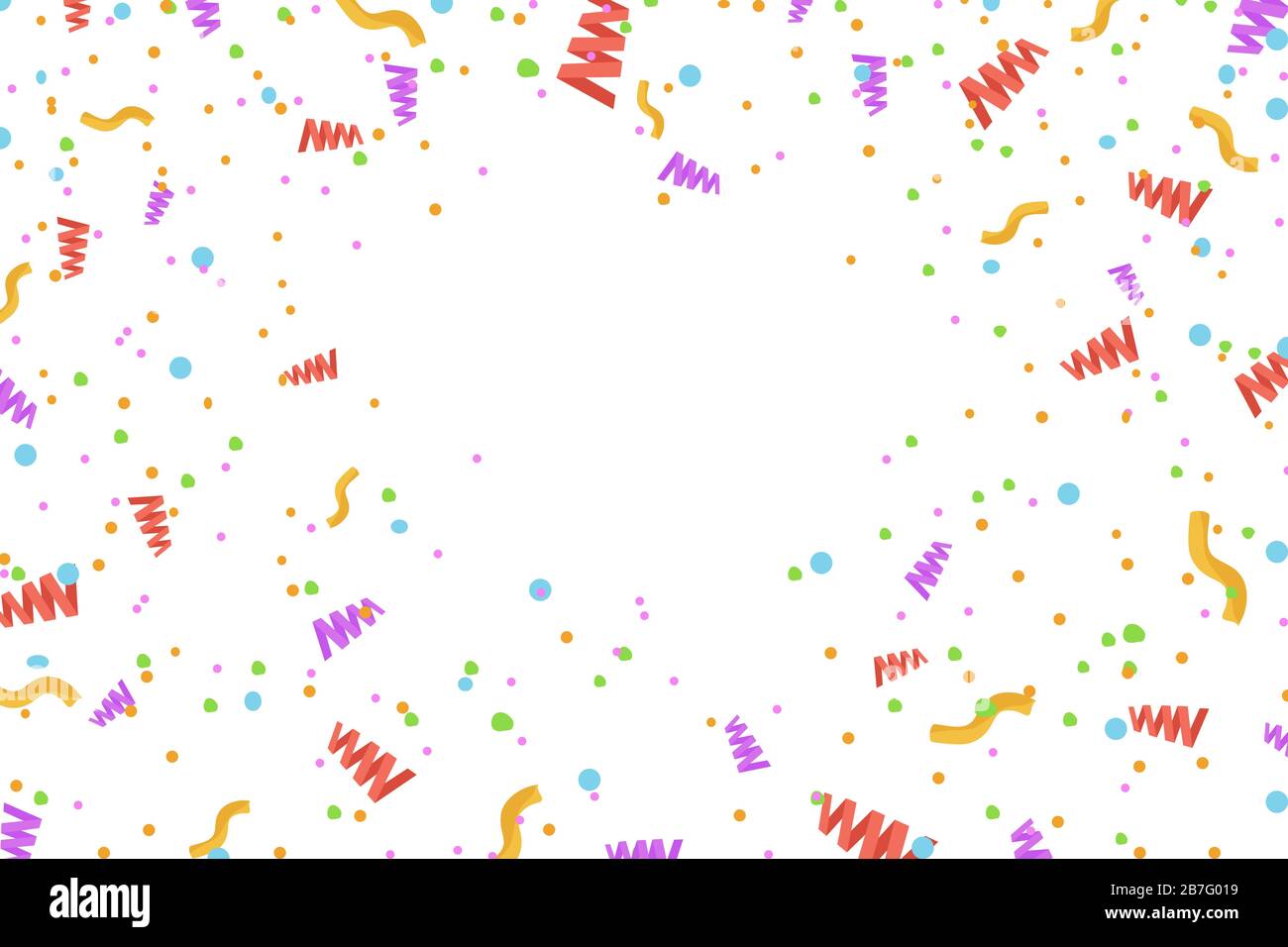 Colorful bright confetti isolated on white background Stock Vector ...