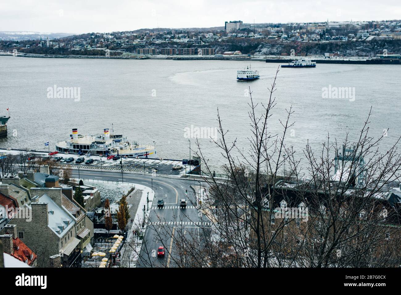 QUEBEC CITY, CANADA - dec, 2019 The ancient architecture of Quebec City ...