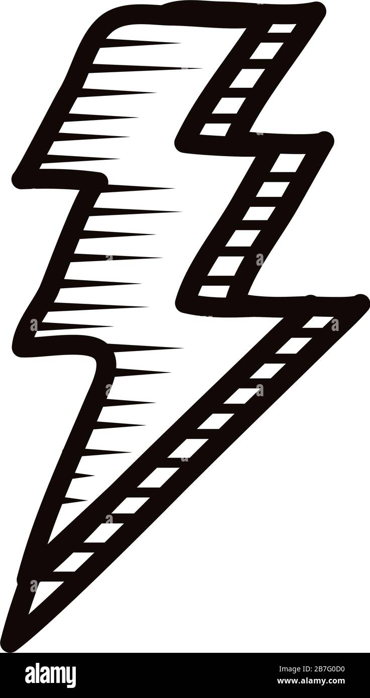 Line electric thunder ray Stock Vector Images - Alamy