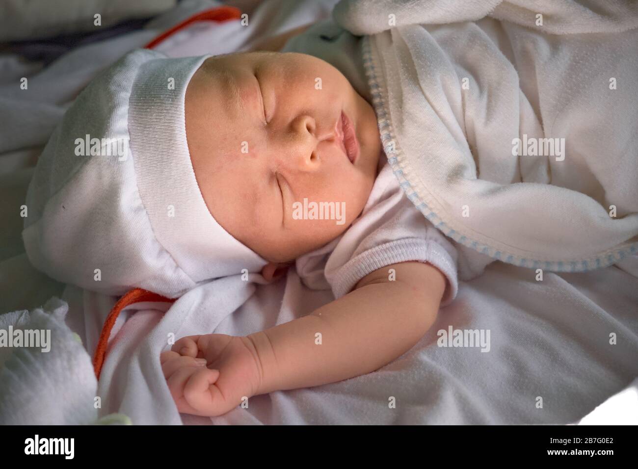 Infant boy at rest Stock Photo - Alamy