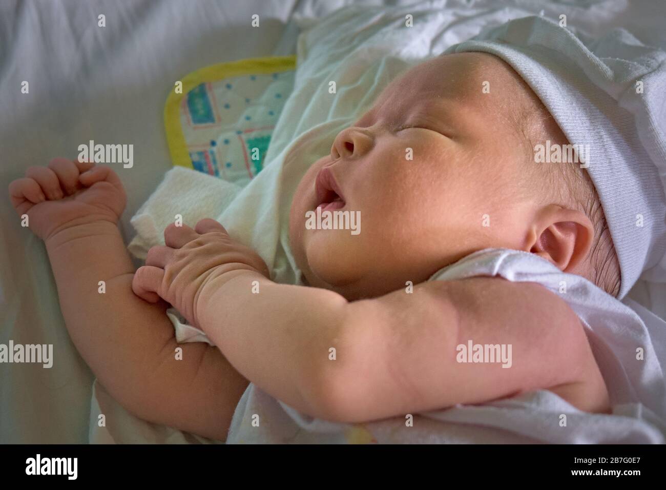 Infant boy at rest Stock Photo - Alamy
