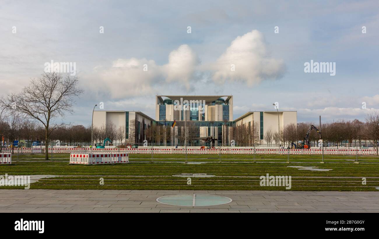 Panorama of the Bundeskanzleramt (federal chancellery) - Berlin ...