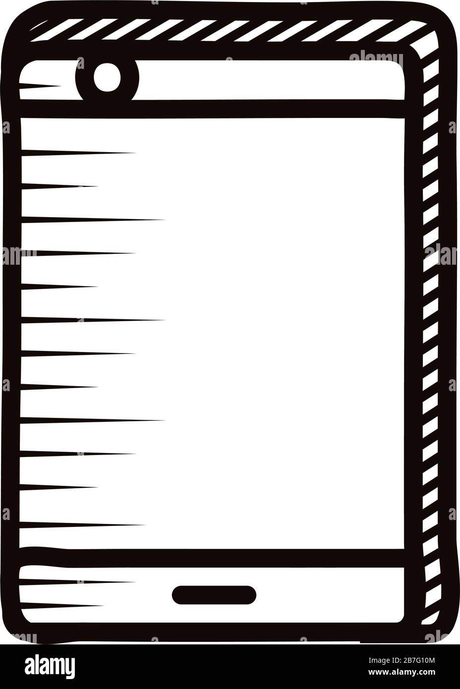 smartphone device doodle line style icon Stock Vector Image & Art - Alamy