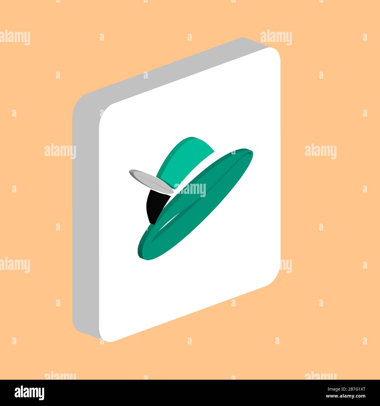 Pilgrim Hat, Cap Simple vector icon. Illustration symbol design ...