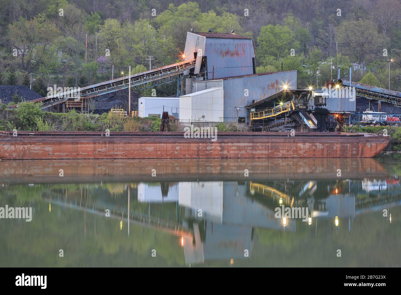 Coal preparation plant on Monongahela River Near Morgantown, West ...