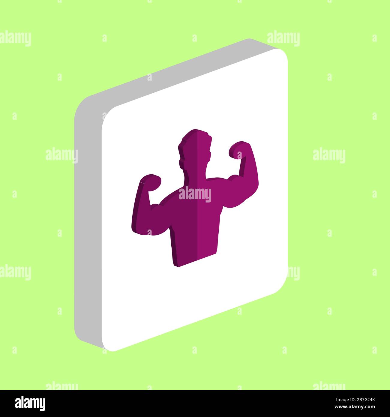Bodybuilder, Man Simple vector icon. Illustration symbol design ...