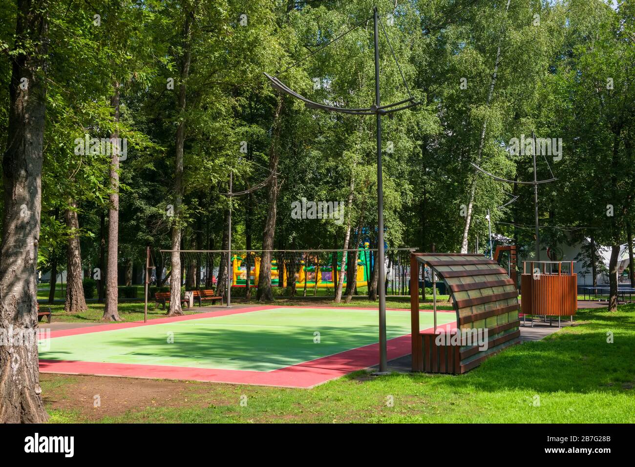 Playground for team games in a city park Stock Photo - Alamy