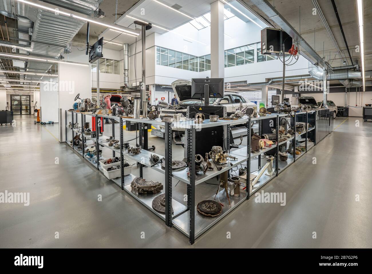 Automobile factory with many spare parts Stock Photo - Alamy