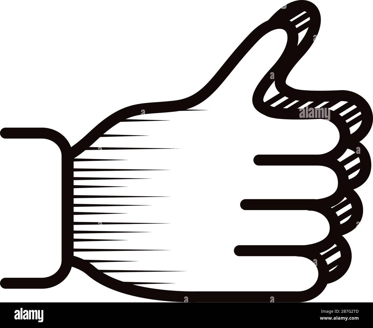 hand like doodle line style icon Stock Vector Image & Art - Alamy