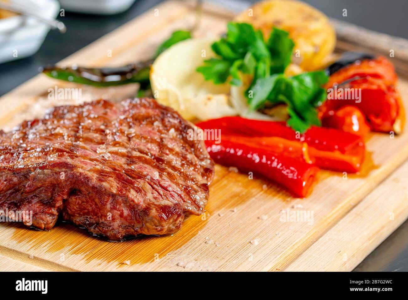 Medium Roasted T-Bone Steak stock photo Stock Photo - Alamy