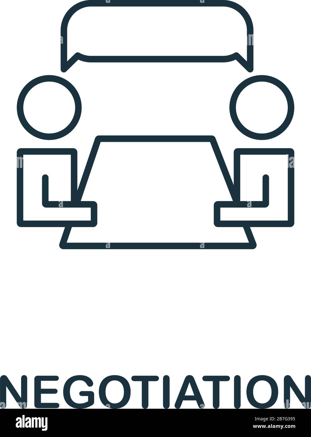 Negotiation icon from life skills collection. Simple line Negotiation ...